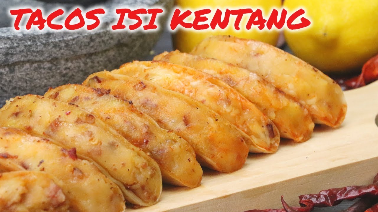 Resep Tacos Kulit Pangsit Isi Kentang - YouTube