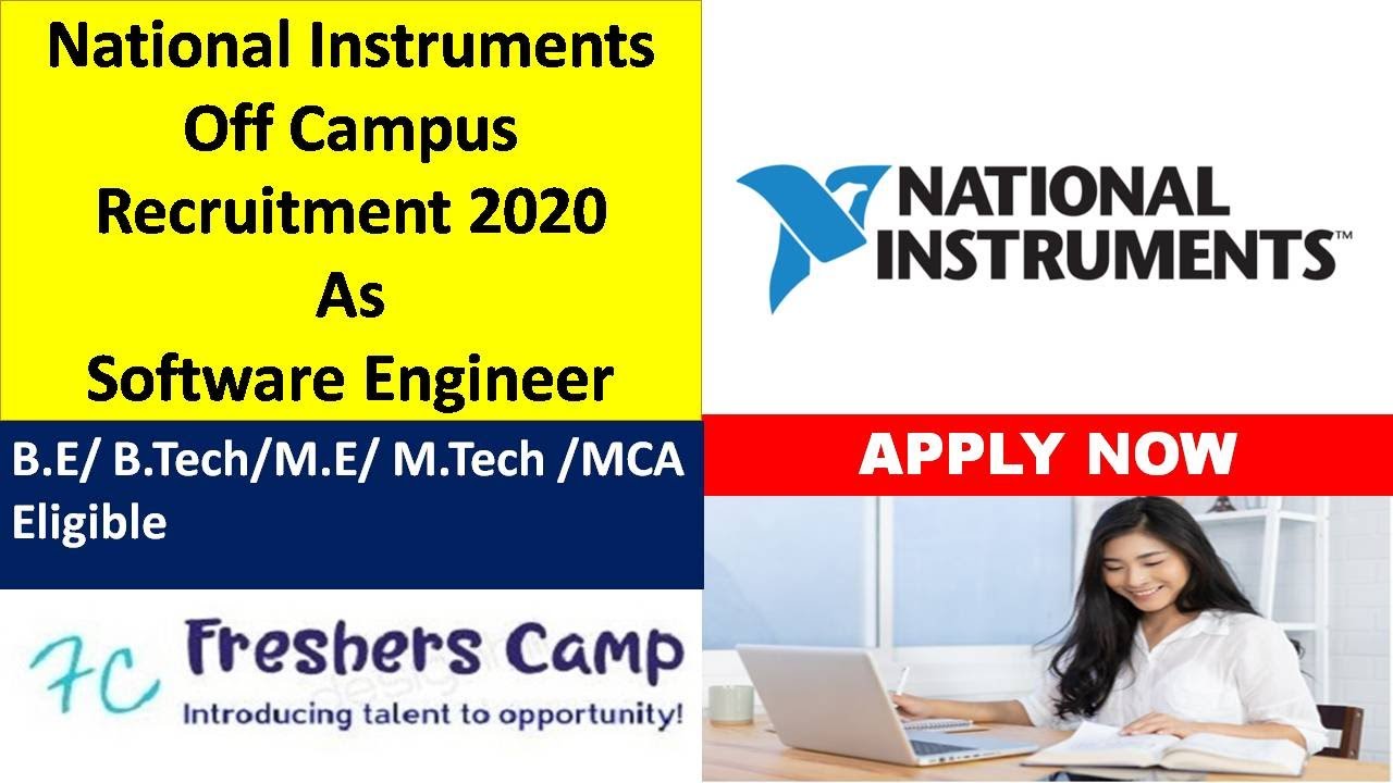 National Instruments Recruitment 2020 | Software Engineer | Freshers ...