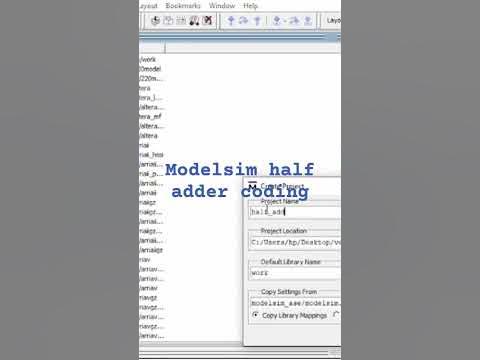 half adder modelsim coding.. - YouTube