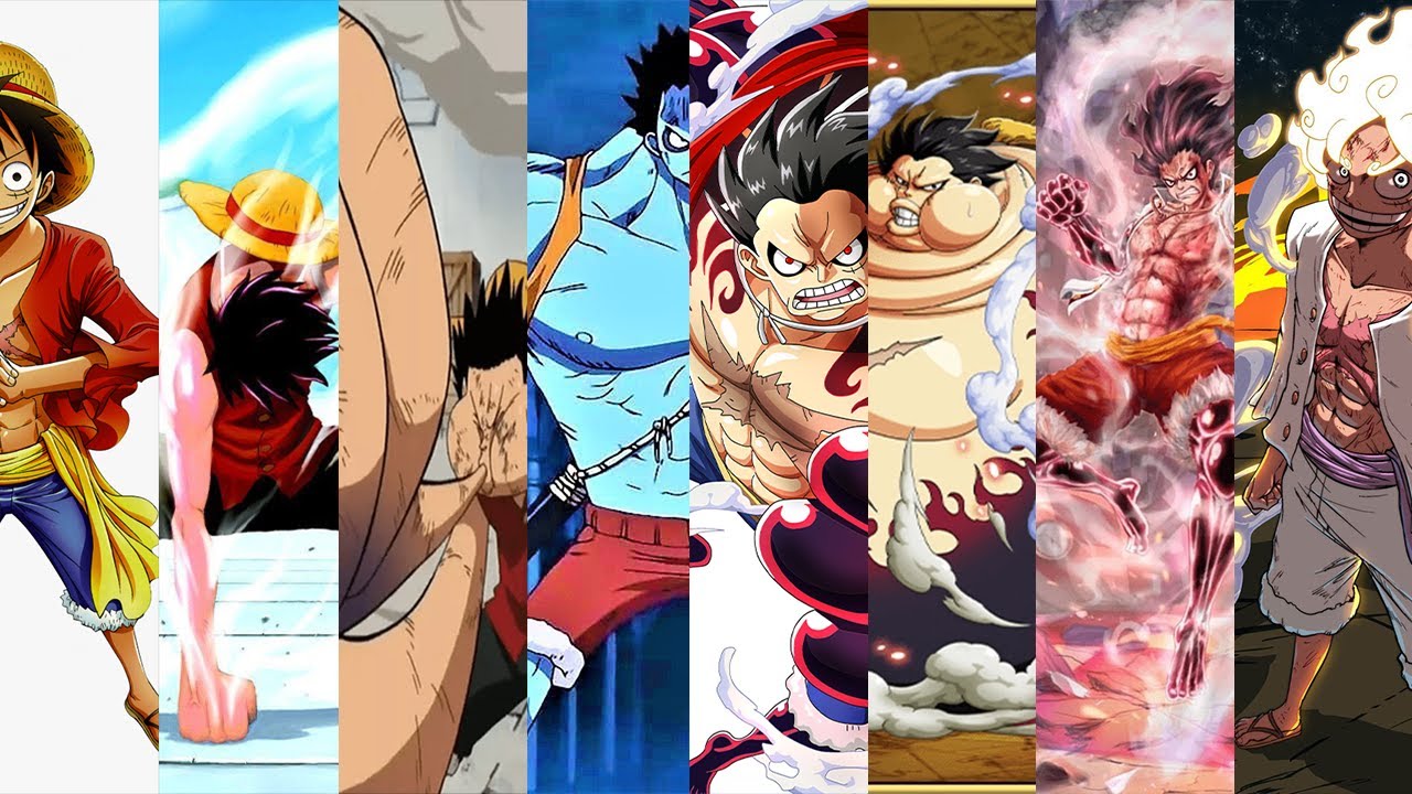 ONE PIECE : MONKEY D. LUFFY TRANSORMATIONS - YouTube