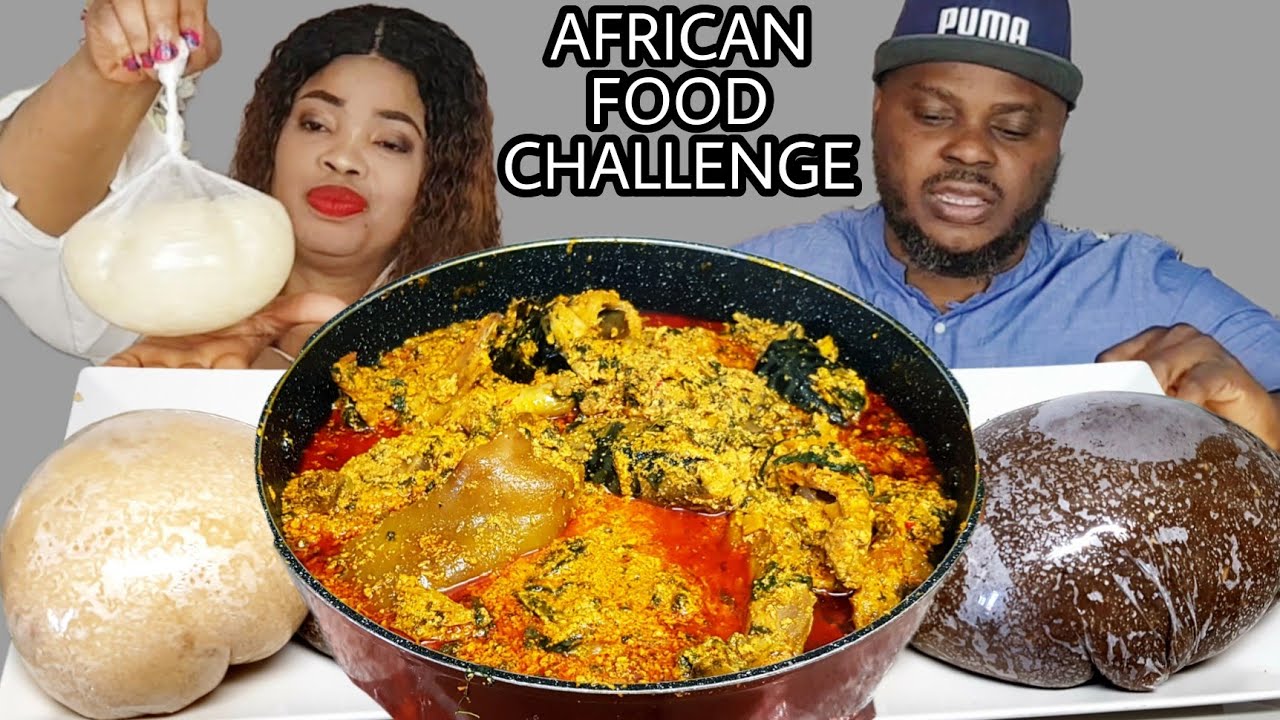 WE GOT BURNT WHILE DOING NO DRINK WATER CHALLENGE | ASSORTED EGUSI SOUP ...