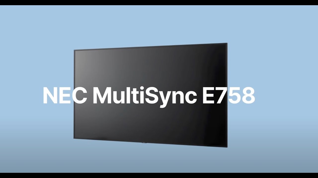 NEC Multisync E758 en 75 tums mötesrumsskärm i toppklass - YouTube