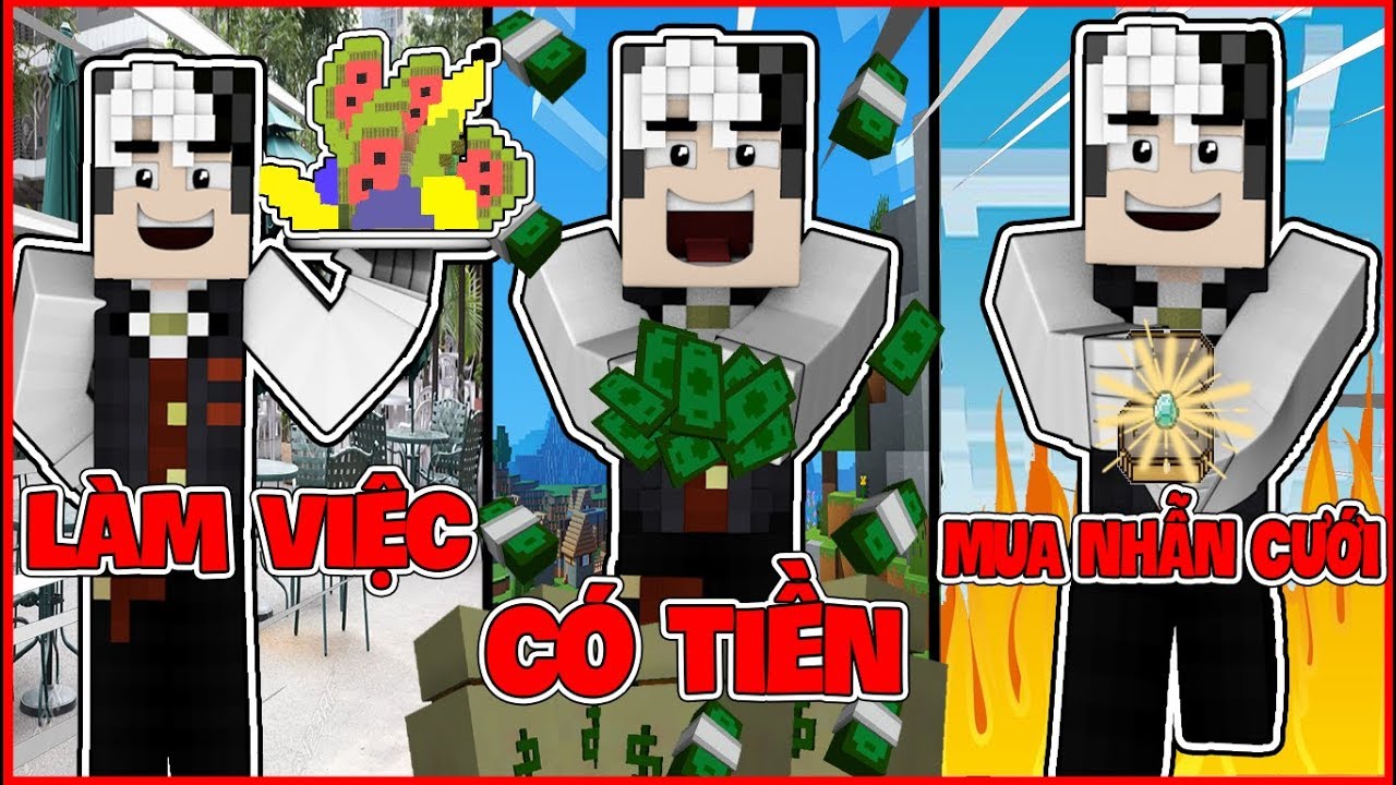 LÀM THẾ NÀO ĐỂ MUA ĐƯỢC NHẪN CƯỚI ĐẸP NHẤT TRONG MINECRAFT*LÀM VIỆC MUA ...