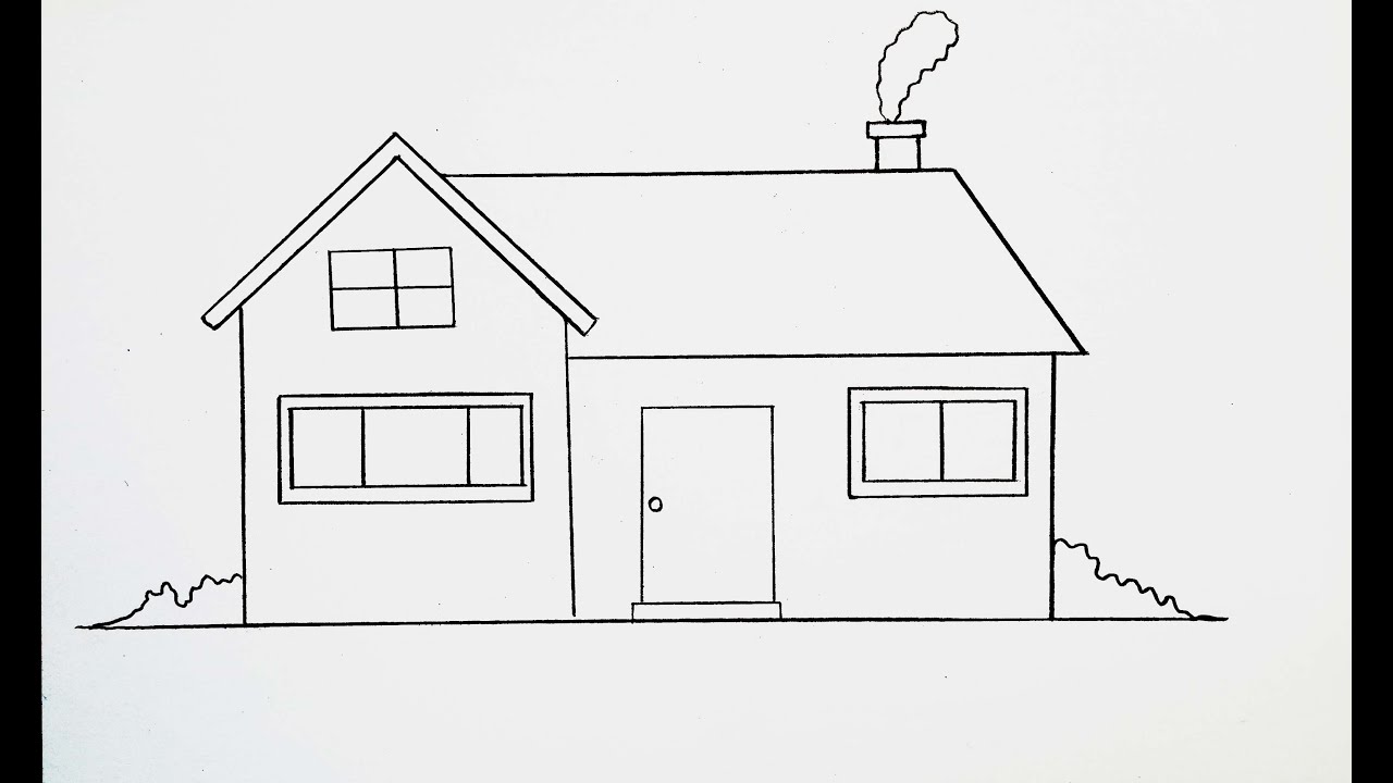 How to drawing a house। Easy house drawing - YouTube