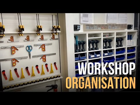Workshop tool wall | Organised tools | Drill & Hanging station ...