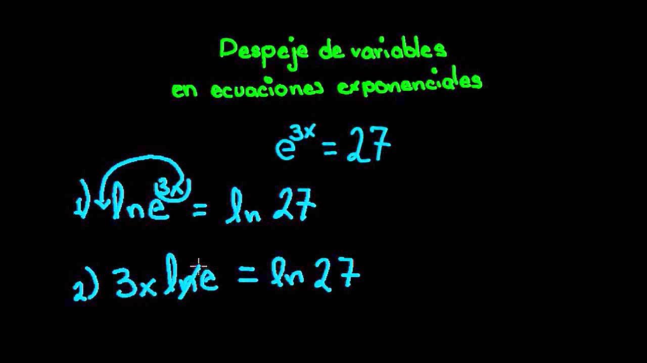 Despeje de variables exponenciales - YouTube