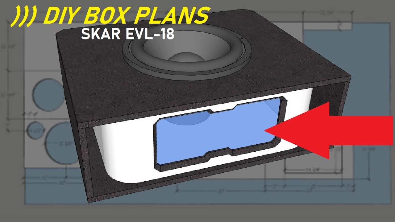 😎DIY BOX PLANS - Skar EVL-18 Trunk Enclosure - YouTube