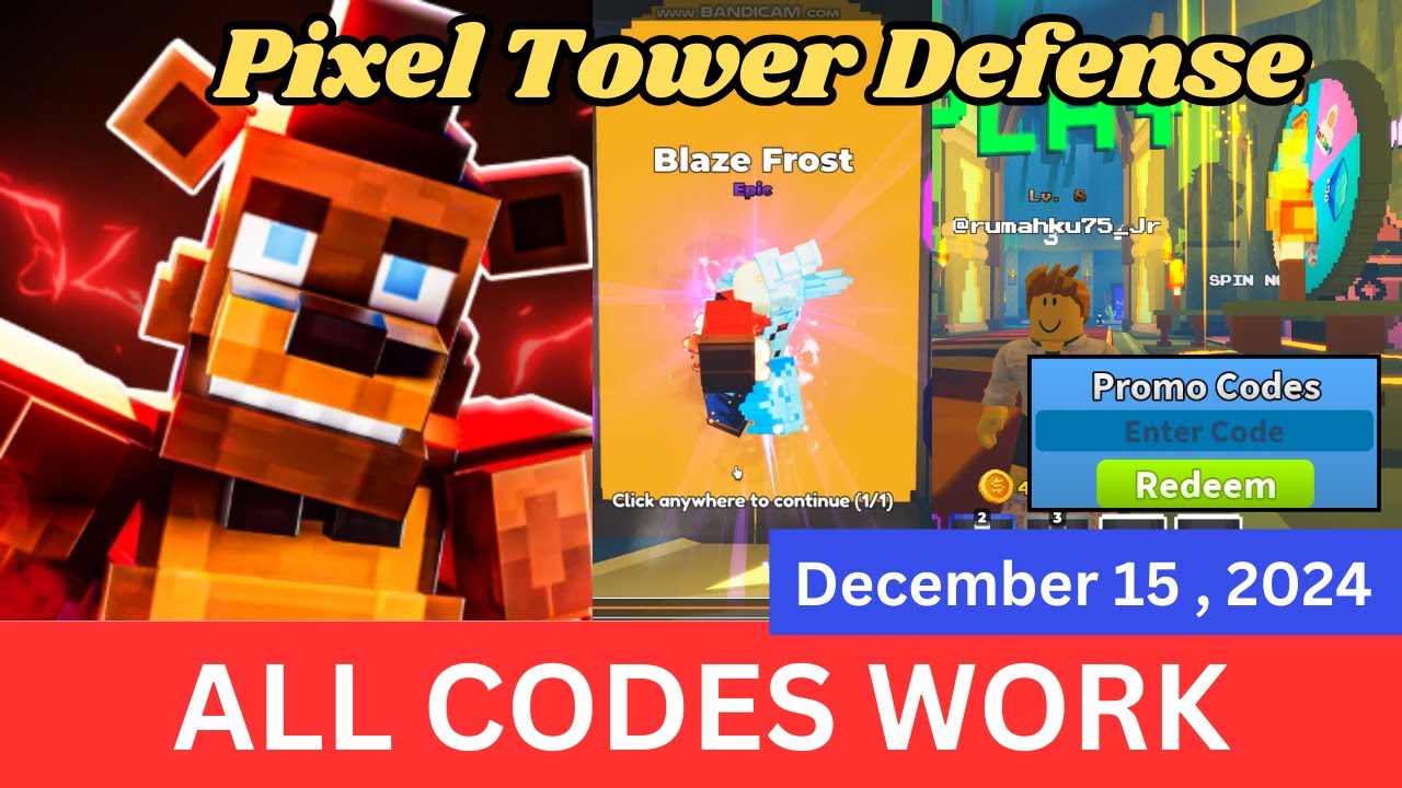 *All Codes Work* Pixel Tower Defense ROBLOX, December 15, 2024 - YouTube