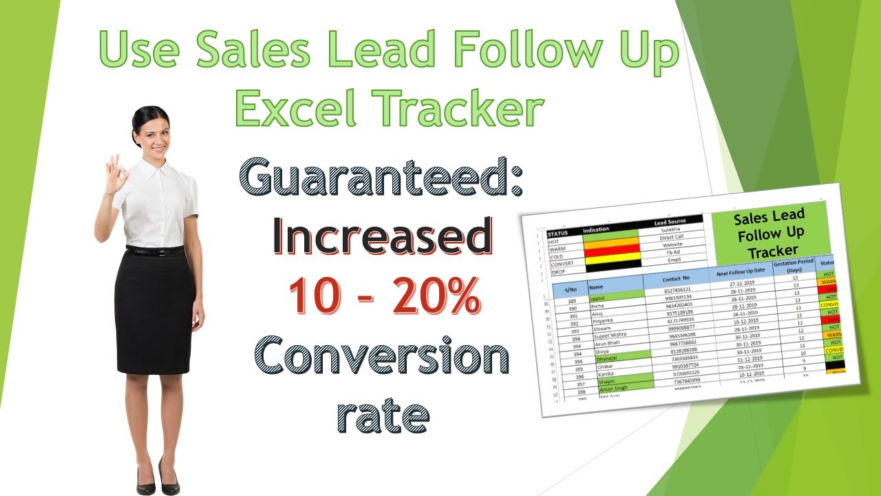 Excel Sales Lead Follow Up Tracker - Guaranteed: Increased 10 – 20% ...