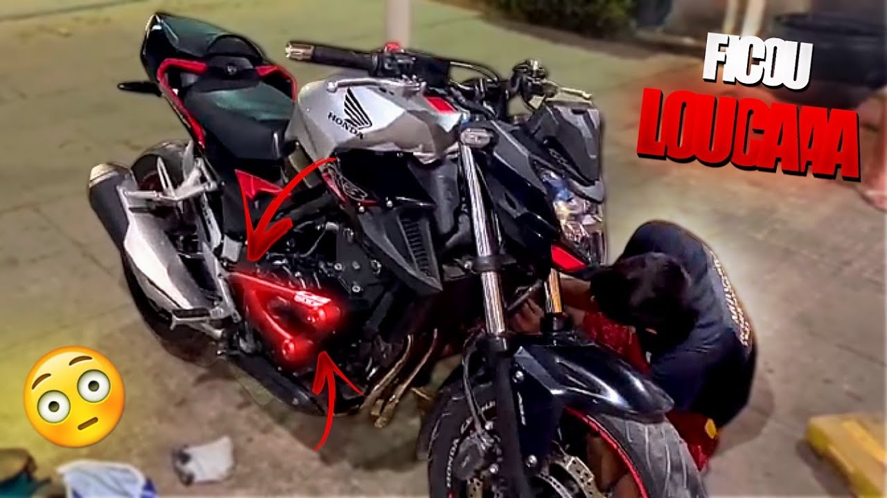 COLOCANDO STUNT RACE MINHA NOVA CB 500F - YouTube