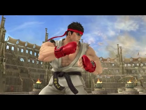 First look at Ryu in Smash Bros. for the 3DS - YouTube