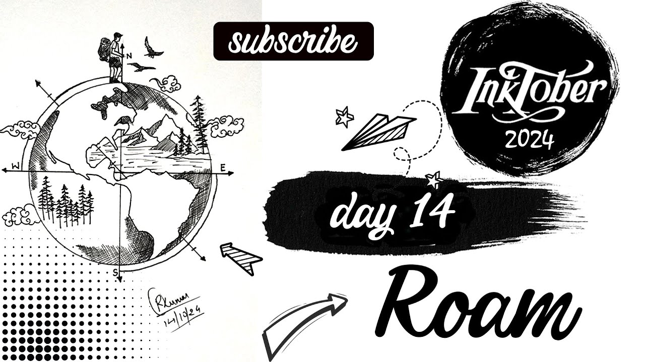 Inktober 2024 | Day-14 | Roam #drawing #inktober #inktober2024 #sketch ...