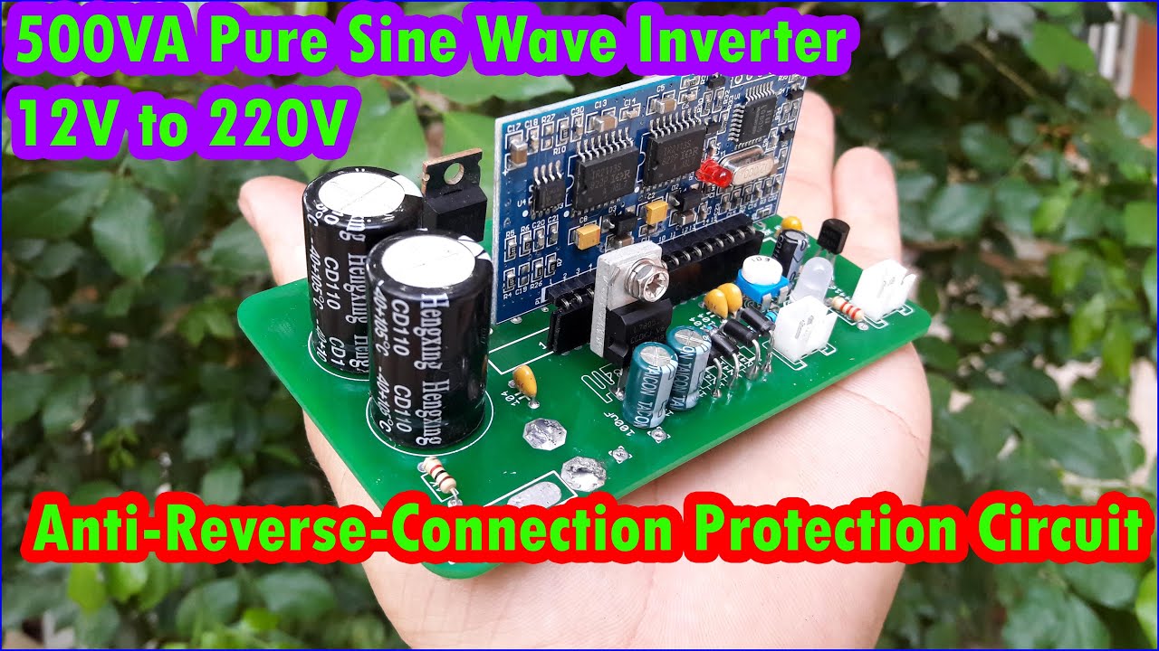 500VA Pure Sine Wave Inverter 12V to 220V With Anti Reverse Connection ...