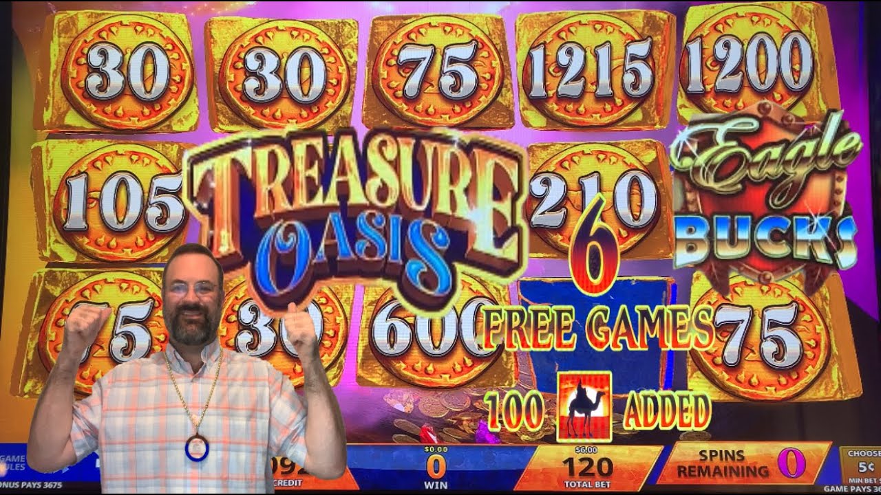 NEW! Treasure Oasis Mystery of the Lamp slot machine! Nice Bonus ...