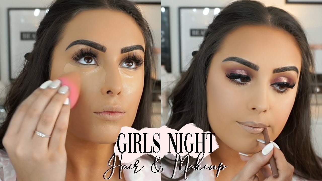 Girls Night Out - HAIR & MAKEUP 2019!! - YouTube