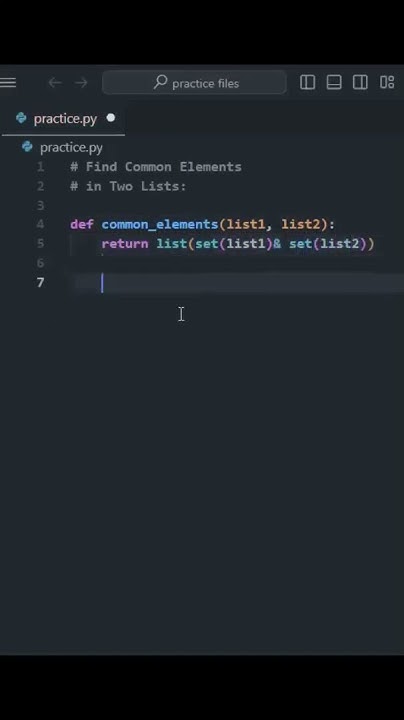 Find Common Elements Python Pythonprogrammingcodinglearnpython Pythonforbeginners Youtube