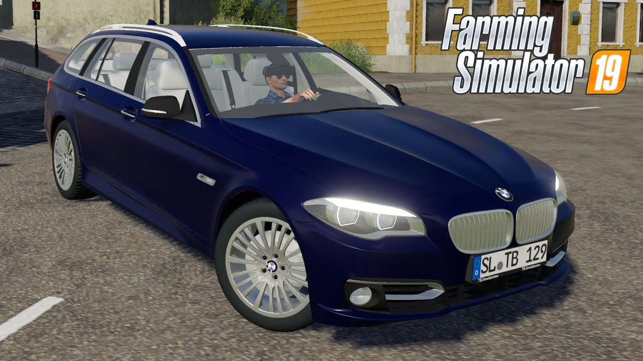 FS19 - BMW 5er Series 520d F11 - Farming Simulator 2019 CAR MOD - YouTube