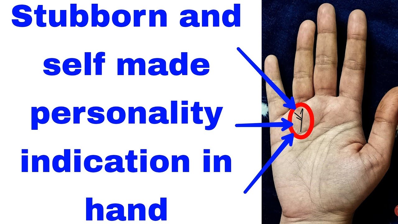 female hand reading - stubborn and self made personality indication in ...