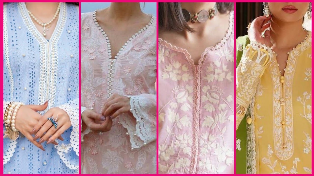 30+ Lace Neck Design||Beautiful 🥰😍🥰😍New Stylish Traditional Lace Kurti ...