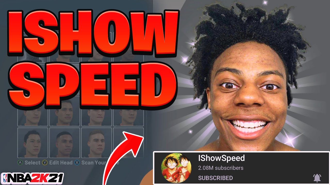 *NEW* ( IShowSpeed ) FACE CREATION NBA 2K21! HOW TO LOOK JUST LIKE ...