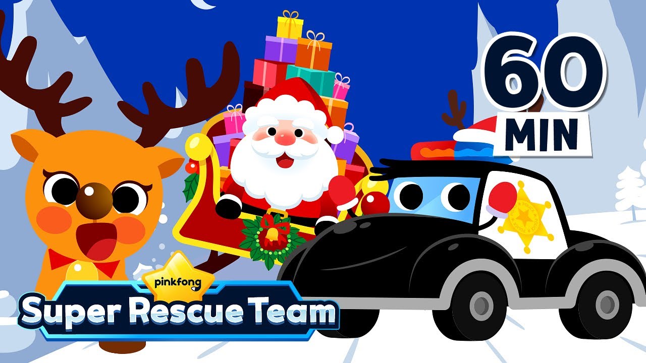Police Car and Santa’s Gifts + More | Christmas Car for Kids | Pinkfong ...