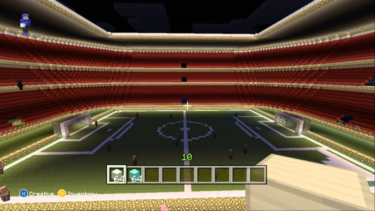 Minecraft: Xbox 360 Edition Football Stadium Build (Wembley) - YouTube