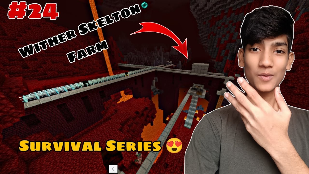 I made Easy Wither Skelton Farm in our Survival series || Minecraft pe ...
