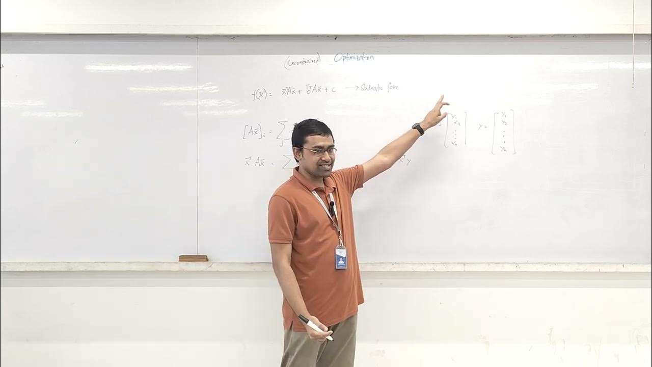 [CSE402] Optimization | Lecture 5: Optima of Quadratic Forms | 17 Feb '25 - YouTube