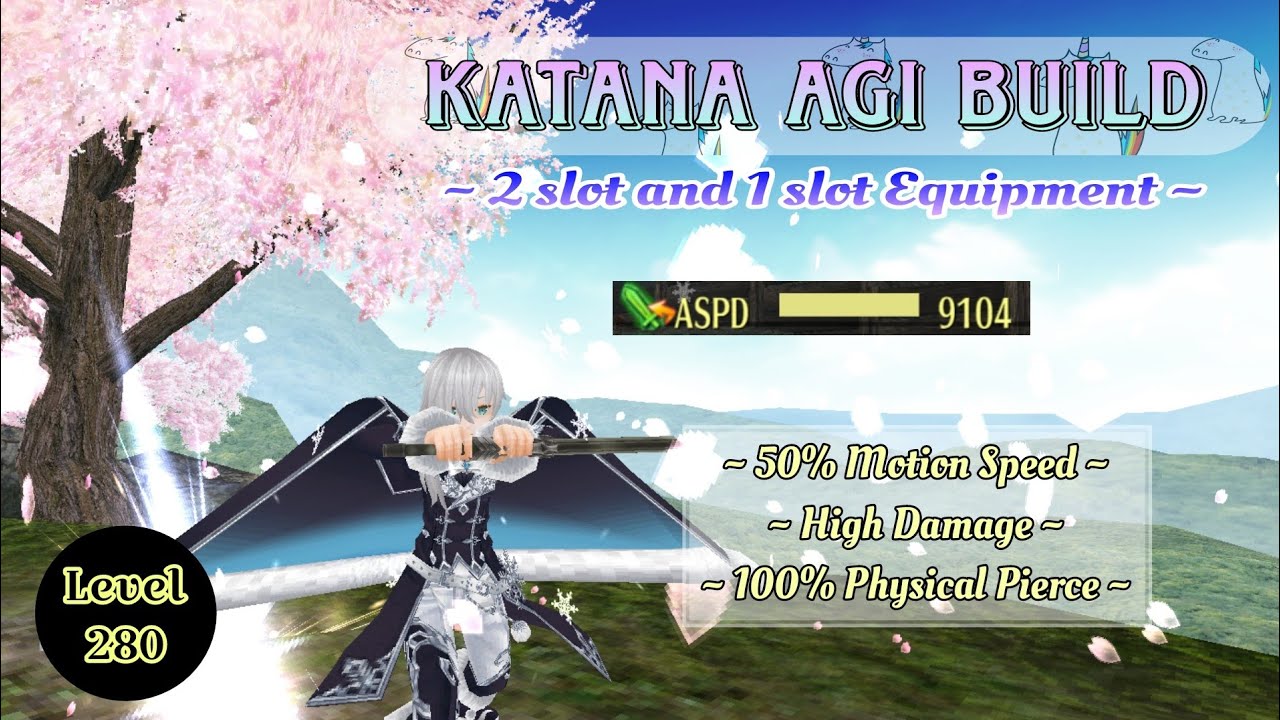 Toram Online - Katana AGI Build Level Cap 280 | 2 Slot And 1 Slot Build ...