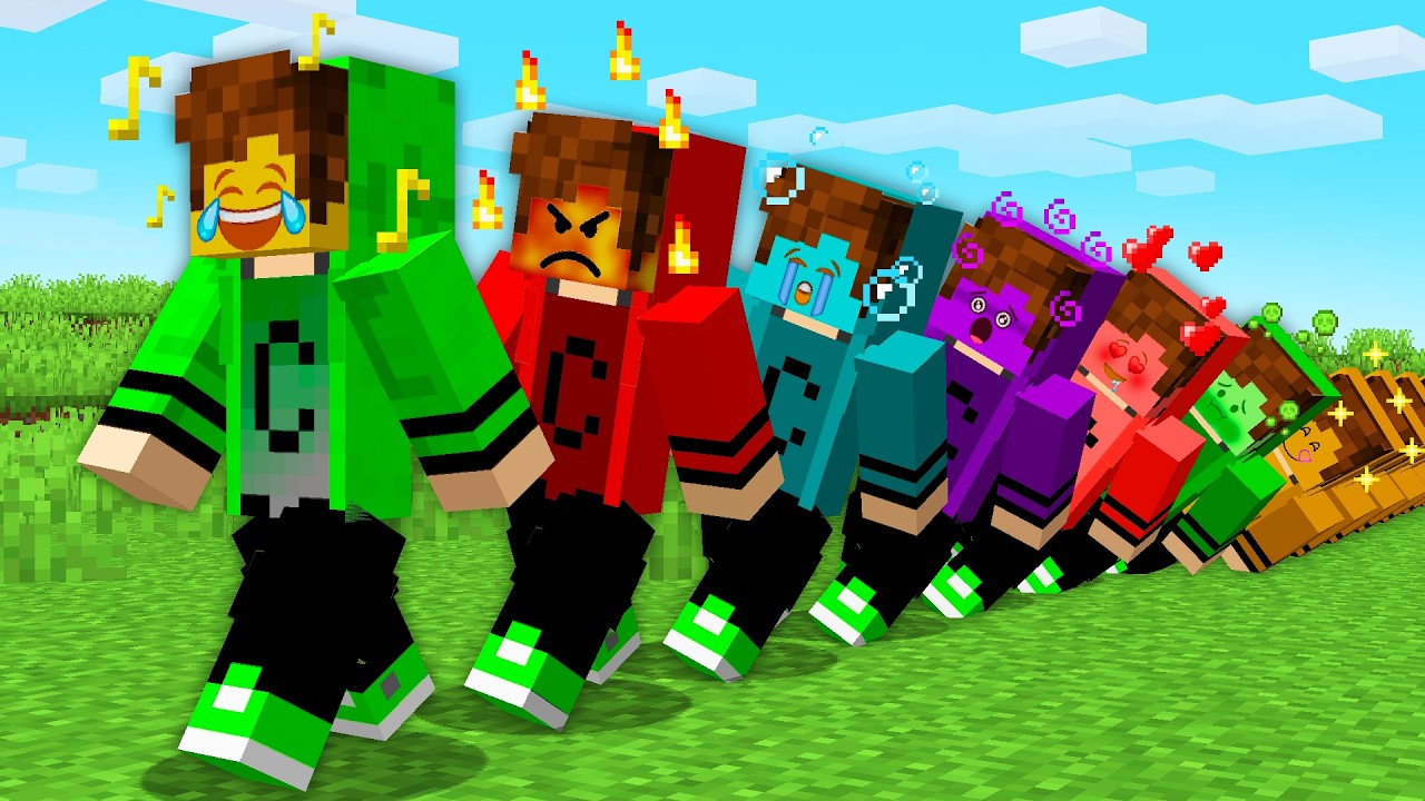 Minecraft, But Every Minute = EXTREME EMOTIONS - YouTube
