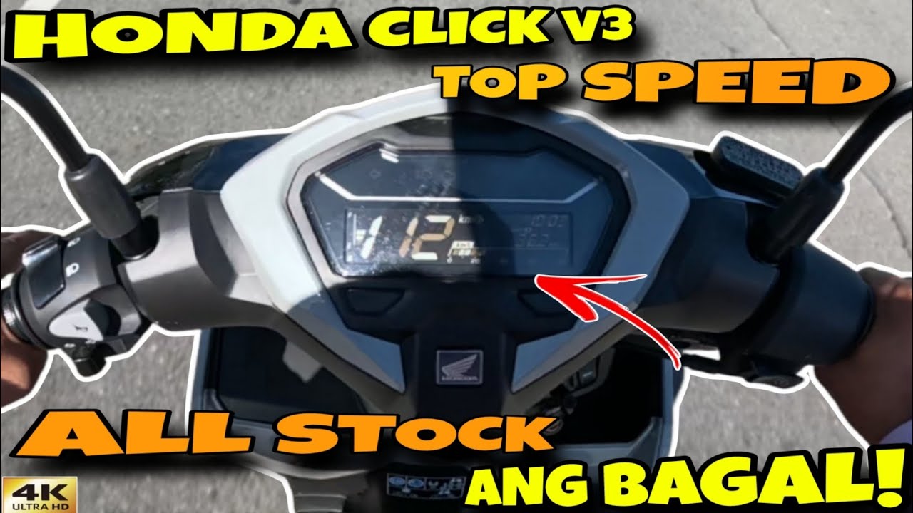 HONDA CLICK V3 TOP SPEED ALL STOCK - ANG BAGAL PALA NG CLICK V3 # ...