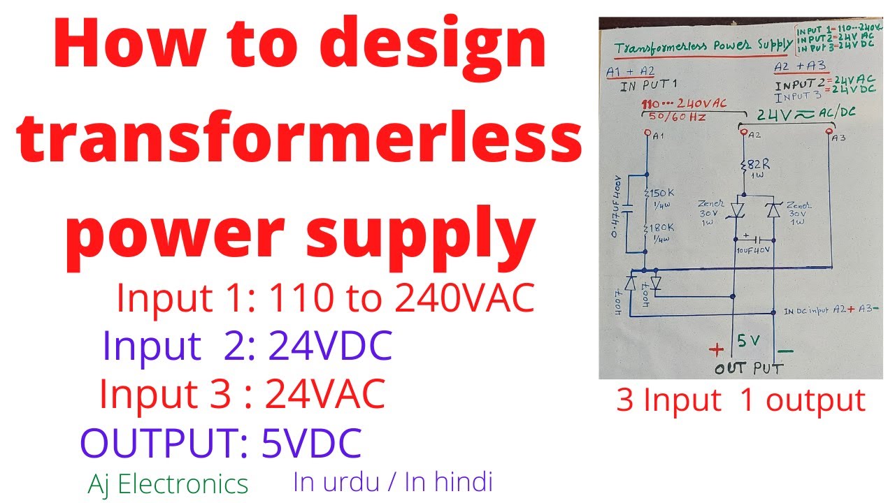 How to Design Transformerless Power supply " With English Subtitles ...