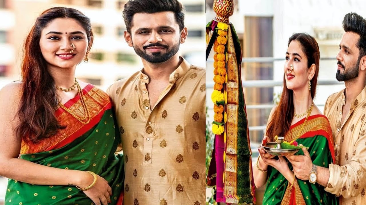 Rahul Vaidya and Disha Parmar do naw warsh Pooja - YouTube