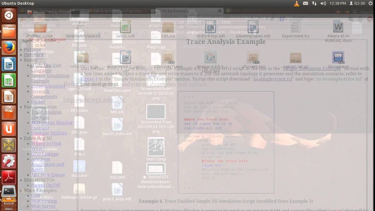 Run a nam file in ns2 - YouTube