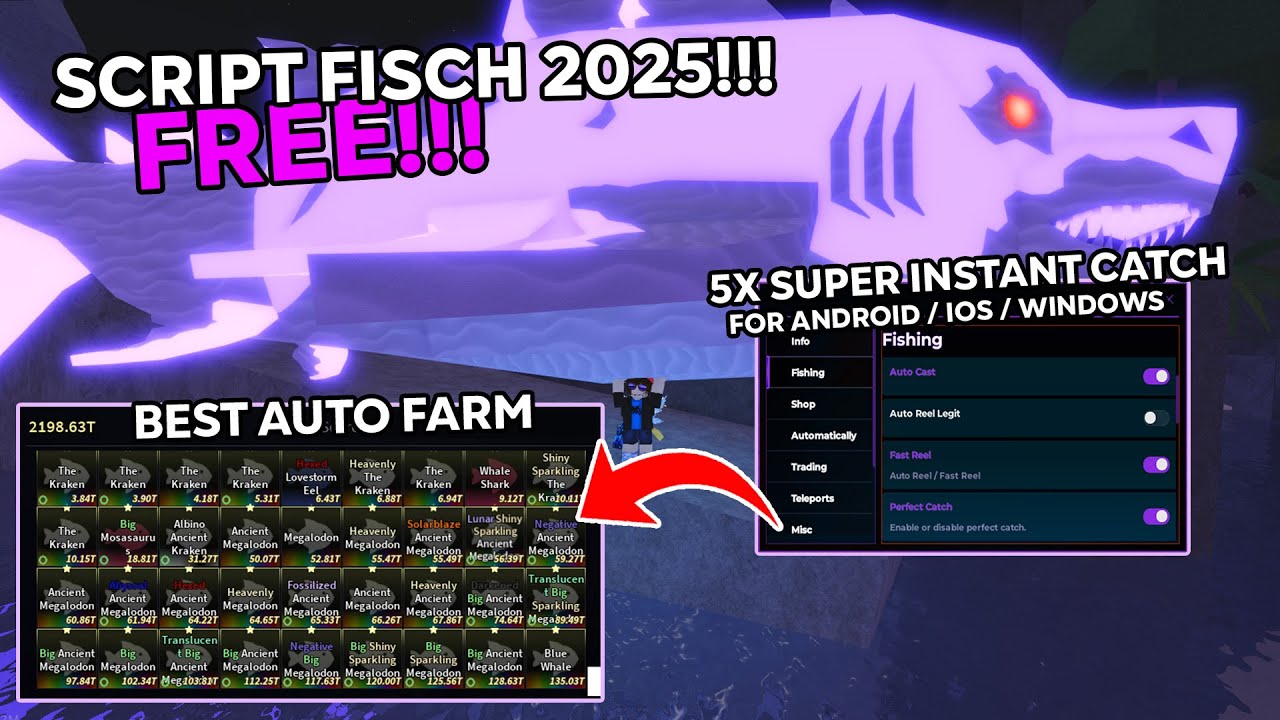 SCRIPT FISCH | PERFECT SUPER INSTANT CATCH, AUTO FARM EVENT, AUTO SELL ...