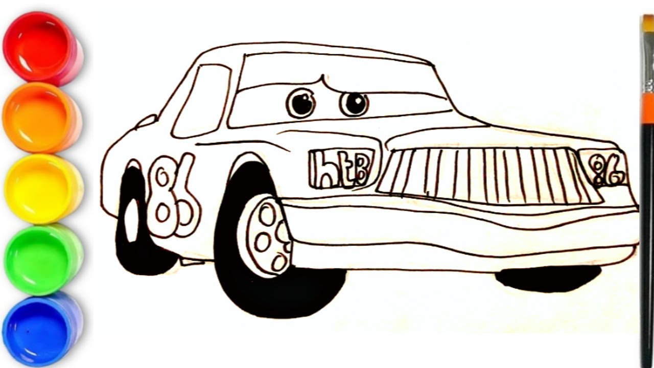 How to Draw Chick Hicks - Cars 3 Coloring Pages - YouTube