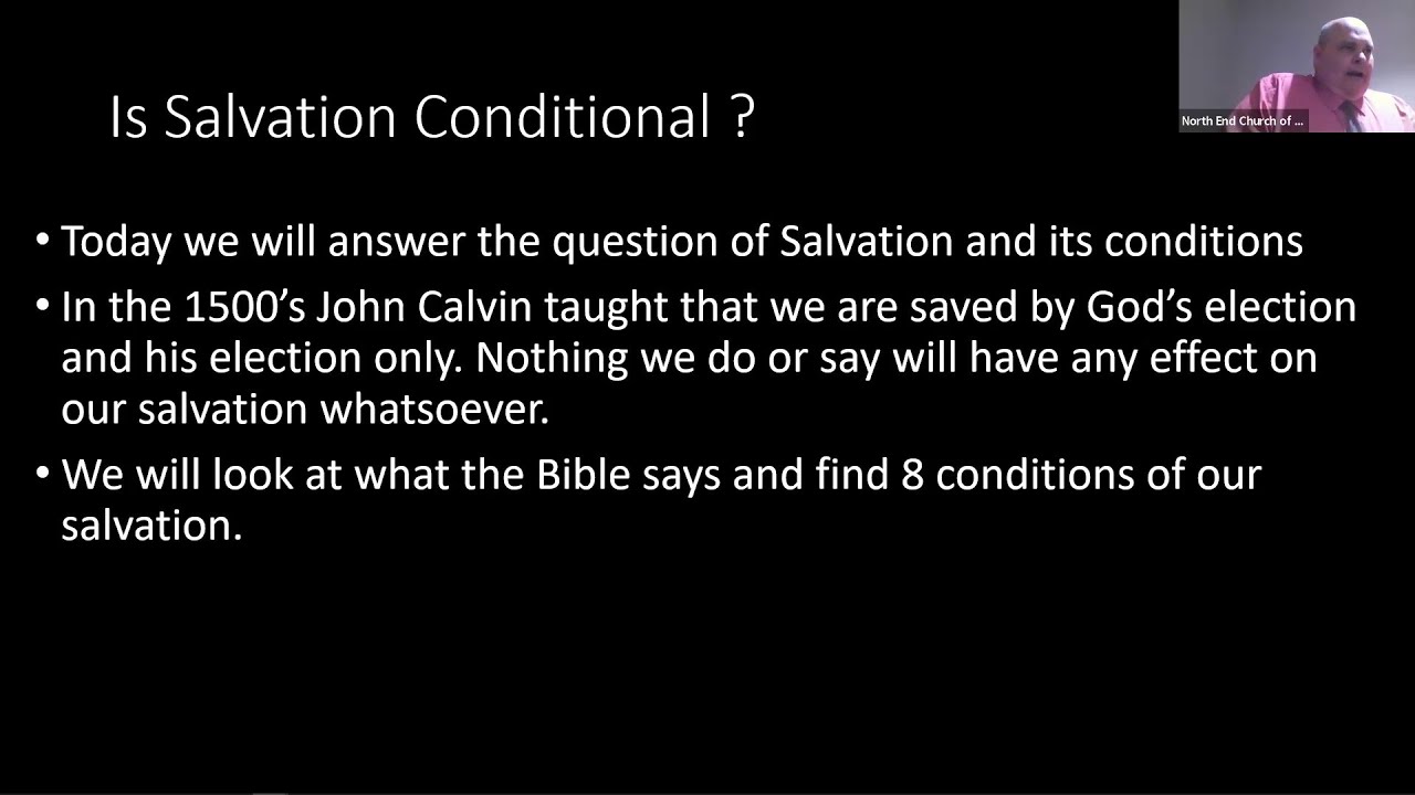Is Salvation Conditional - YouTube