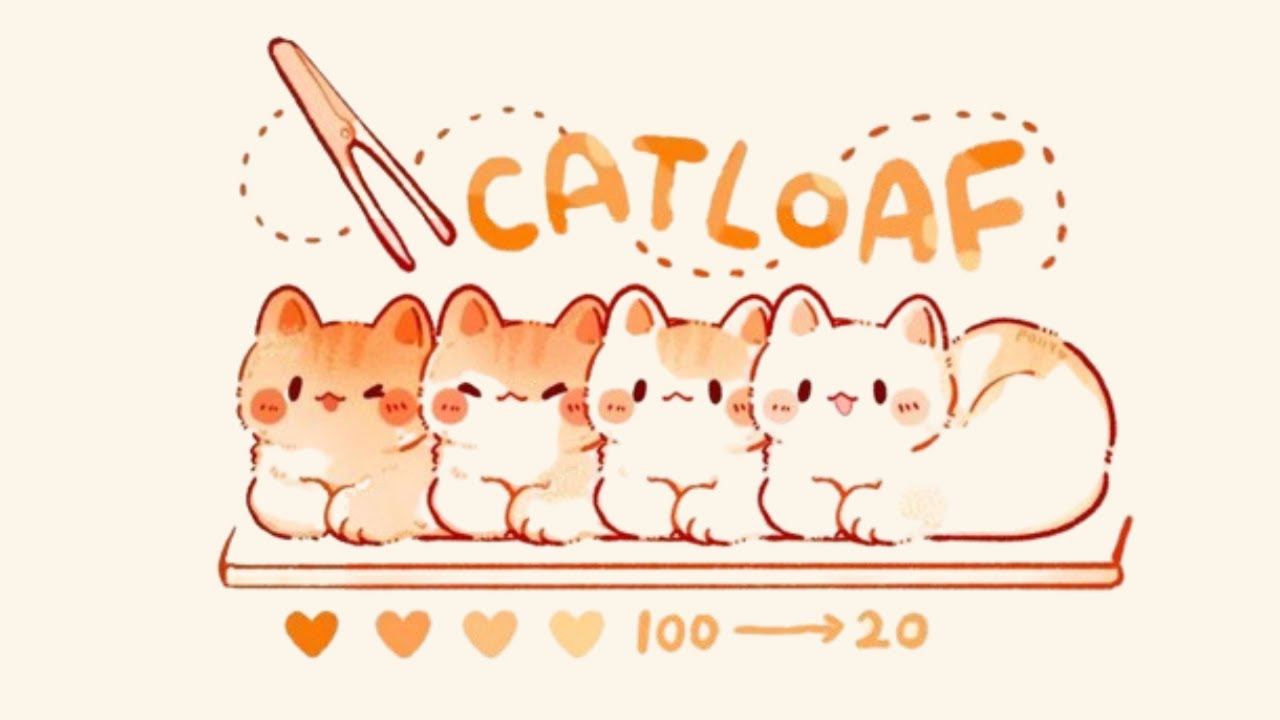 Cute Cat Loaf 🍞1 Hour Cafe Song 🥞 lofi chill 【Cute lofi music mix】 🍪 study/aesthetic/chill/relax ...