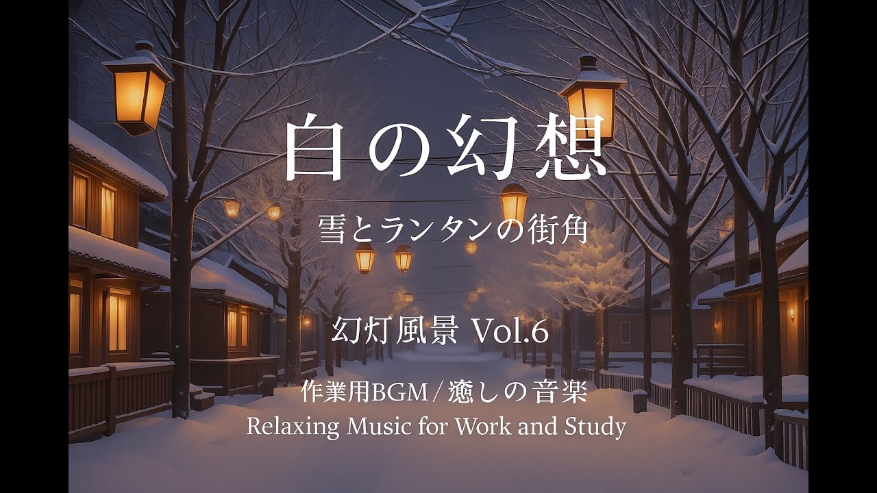 【白の幻想】雪とランタンの街角 - 幻灯風景 Vol.6 - YouTube
