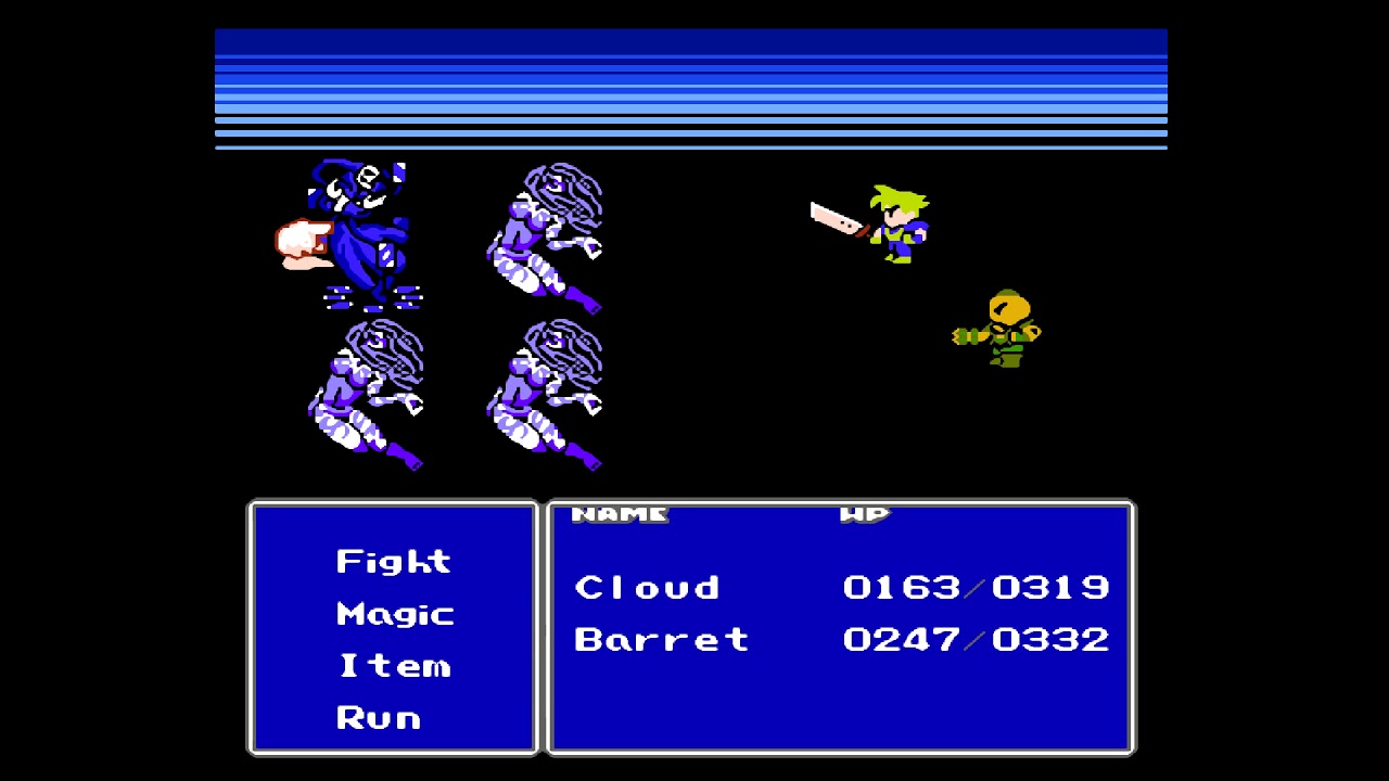 Final Fantasy VII NES Demake Gameplay - YouTube