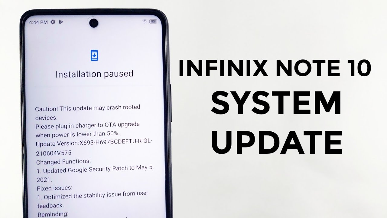 Infinix Note 10 XOS 7.6 System Update August 2021 - YouTube