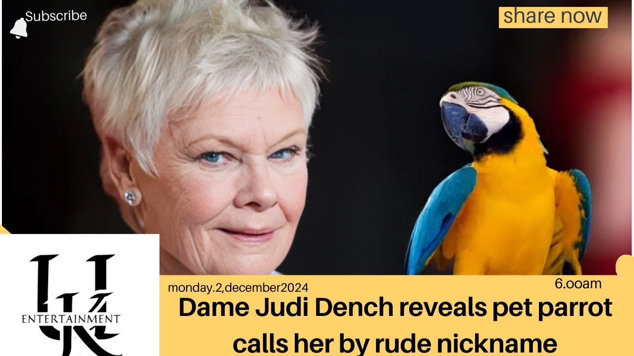 Dame Judi Dench reveals pet parrot calls her by rude nickname - YouTube