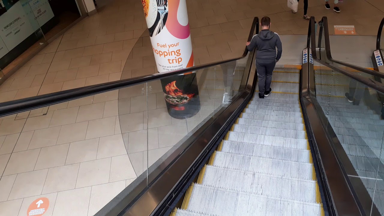 Inside Eldon Square down the electric stairs - YouTube