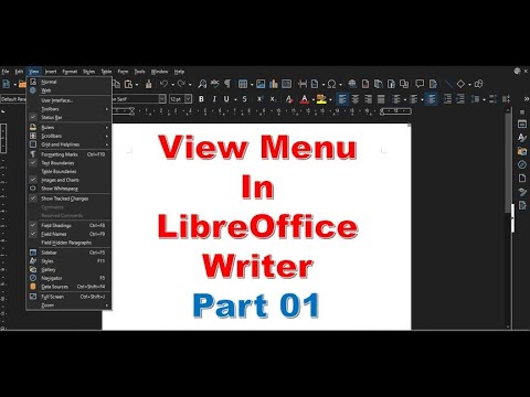 View menu Normal, Web, User Interface, Toolbar, Status Bar ...