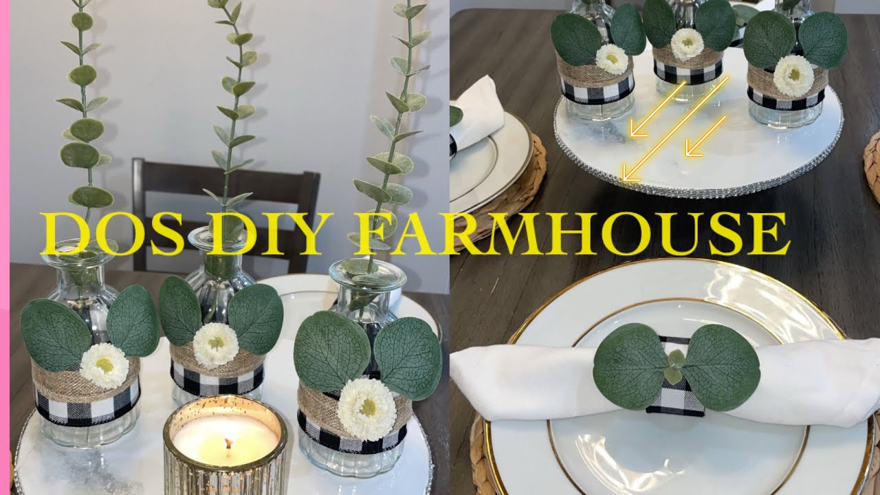 DOS DIY 🖤🤍ESTILO FARMHOUSE BONITOS Y FACILES DE HACER - YouTube