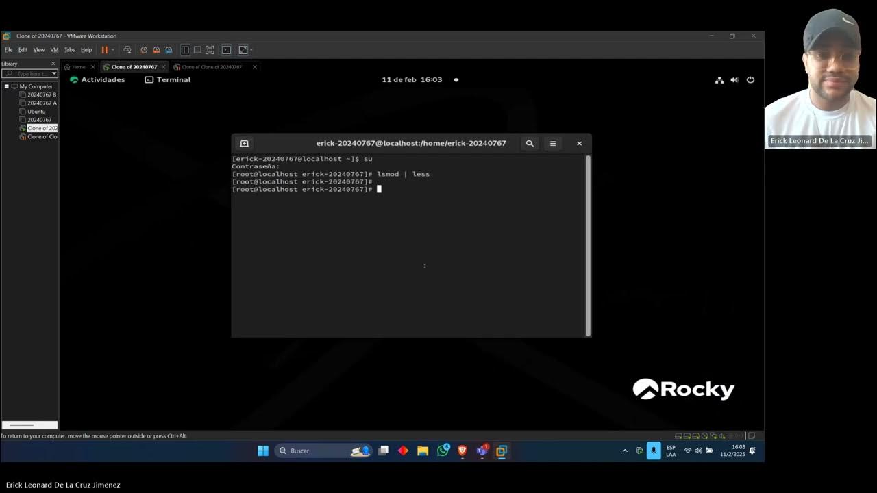 So3-Erick De La Cruz-Modulo 3-3.1) Gestión de módulos del kernel desde la línea de comandos ...