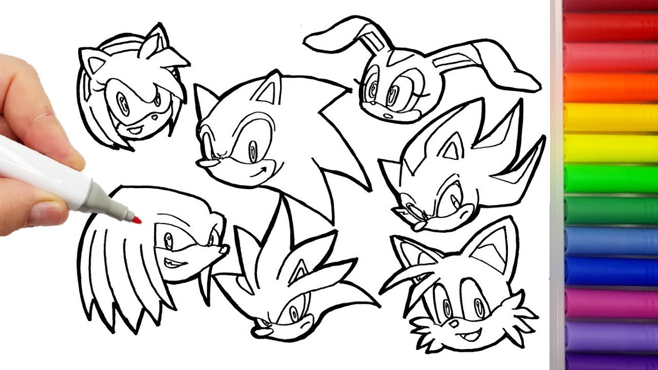 Sonic Team - Coloring Pages NEW Sonic BOOM 3Tails,Knuckles amy rose ...
