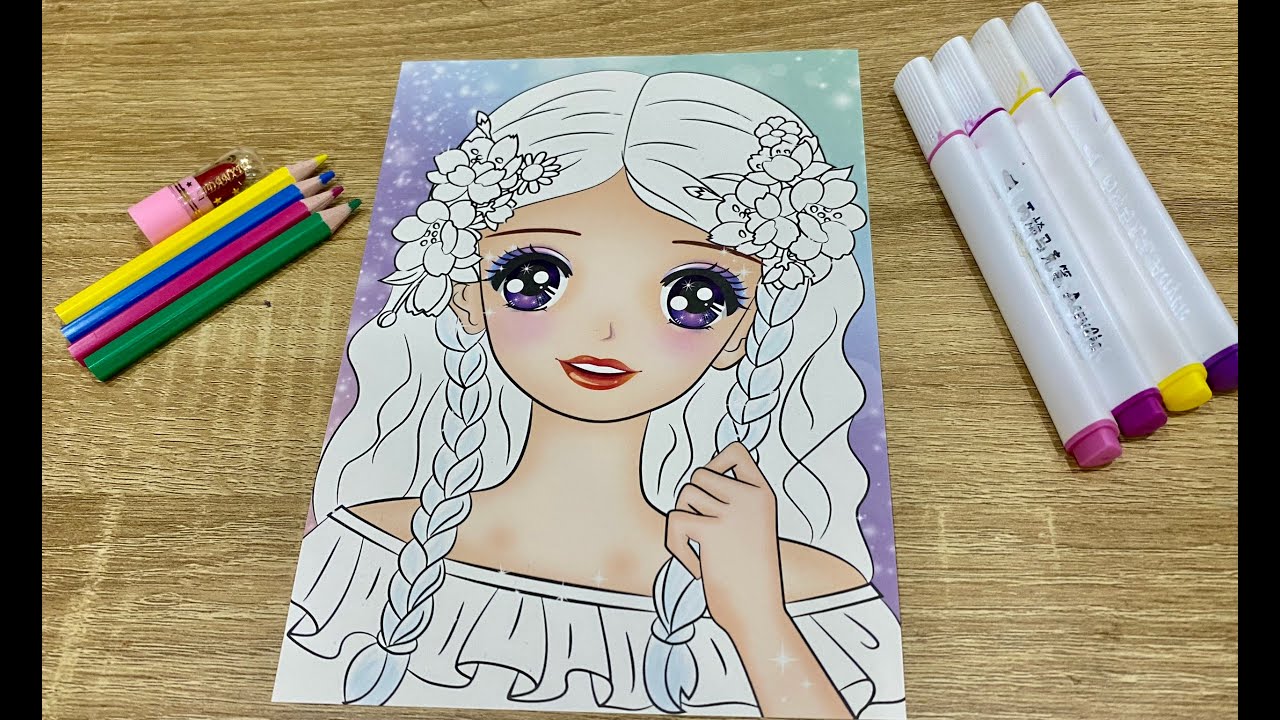 Tô màu làm đẹp cho nàng công chúa tóc mây | COLOR MAKEUP FOR THE ...