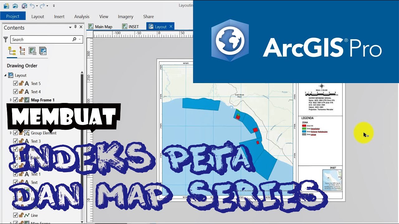 Membuat Indeks Peta dan Map Series di ArcGIS Pro - YouTube