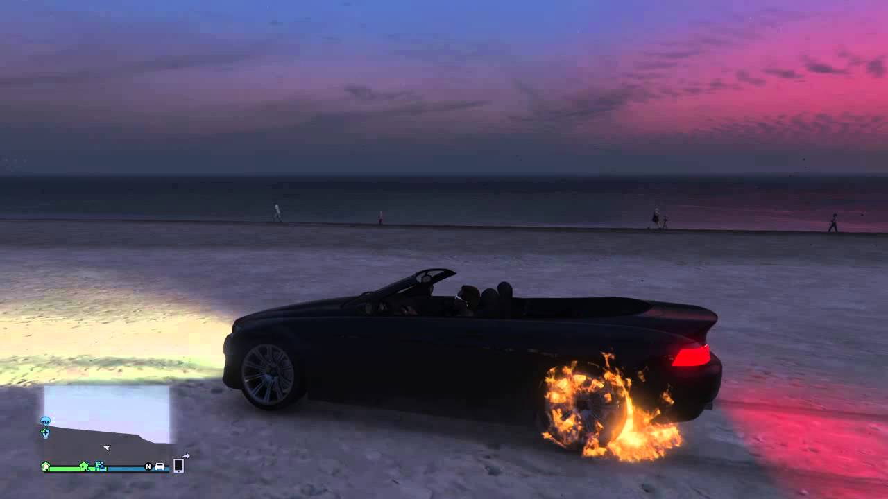 Grand Theft Auto V fire burn-out - YouTube